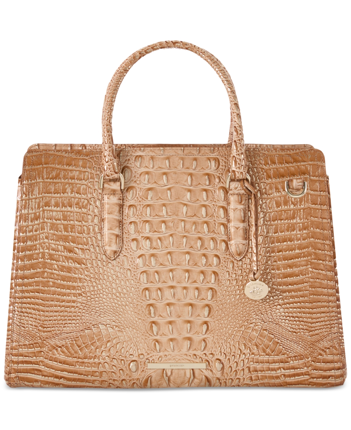 Click here for Brahmin Finley Large Leather Carryall Satchel Bag... prices