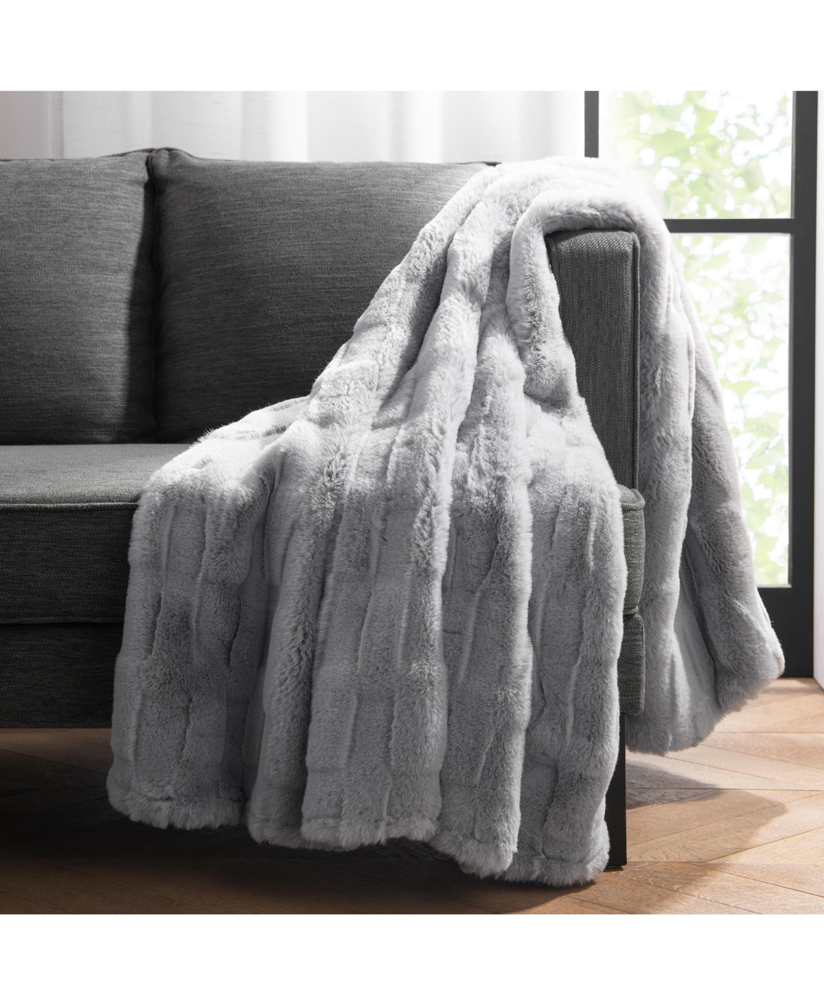 Click here for Aston and Arden Aston & Arden Luxe Grey Mink Faux... prices