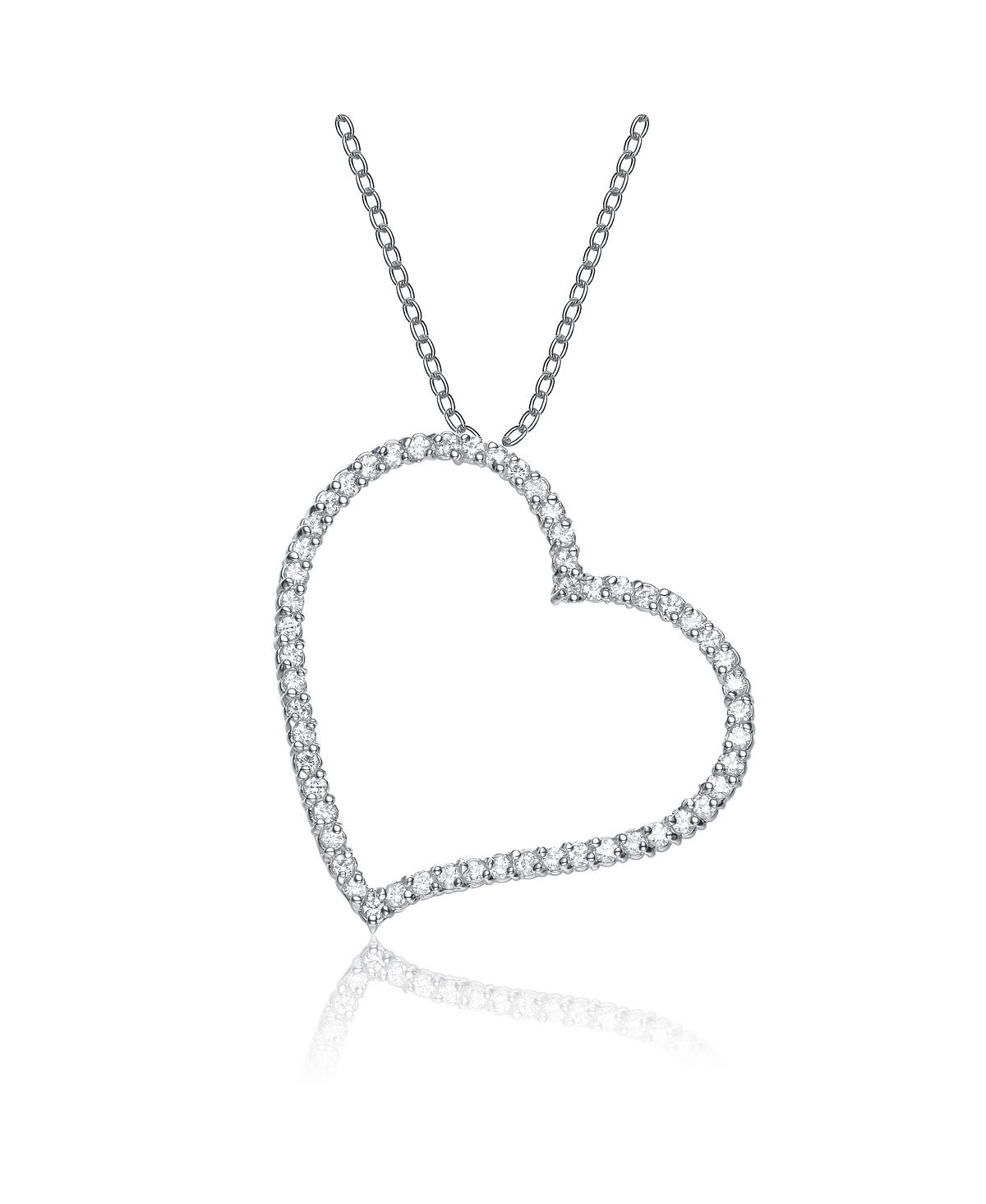 Click here for Sterling Silver with Round Cubic Zirconia Thin Ope... prices