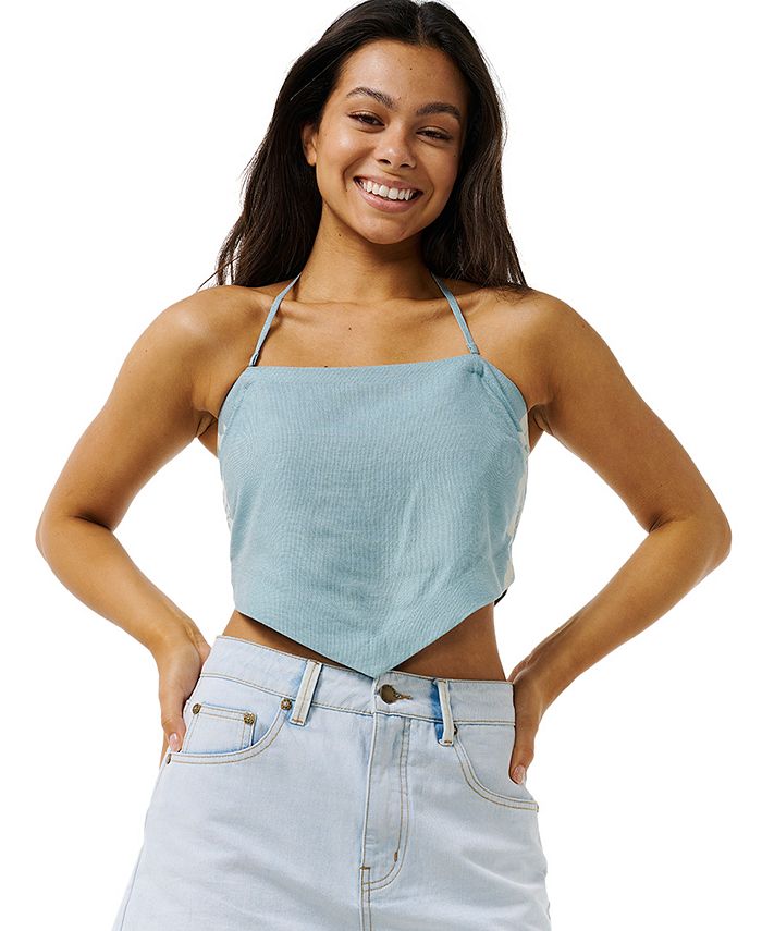 Rip Curl Juniors' Hibiscus Heat Halter-Neck Sleeveless Top - Macy's