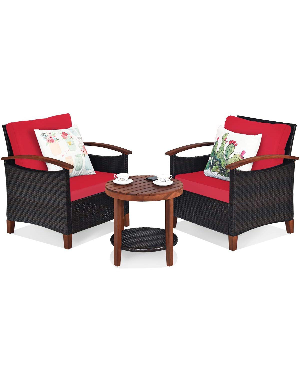 Click here for Sugift 3 Pieces Patio Wicker Furniture Set with Wa... prices
