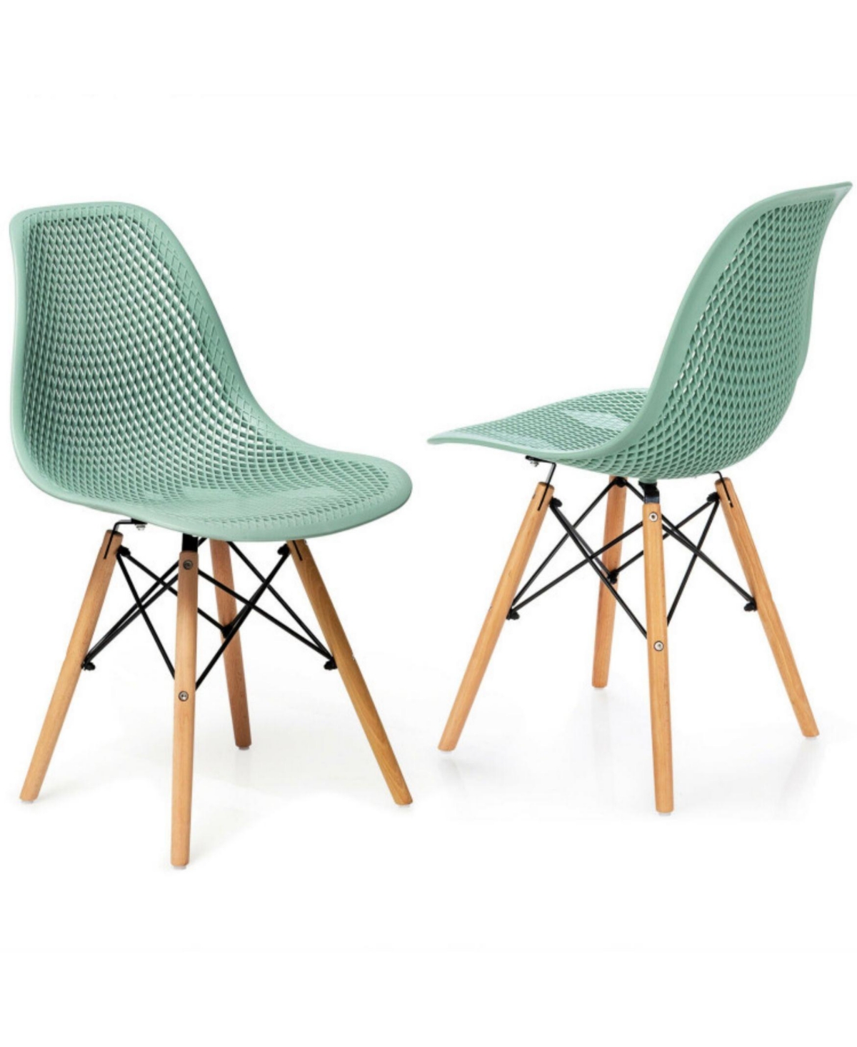 Click here for Sugift 2 Pieces Modern Plastic Hollow Chair Set wi... prices