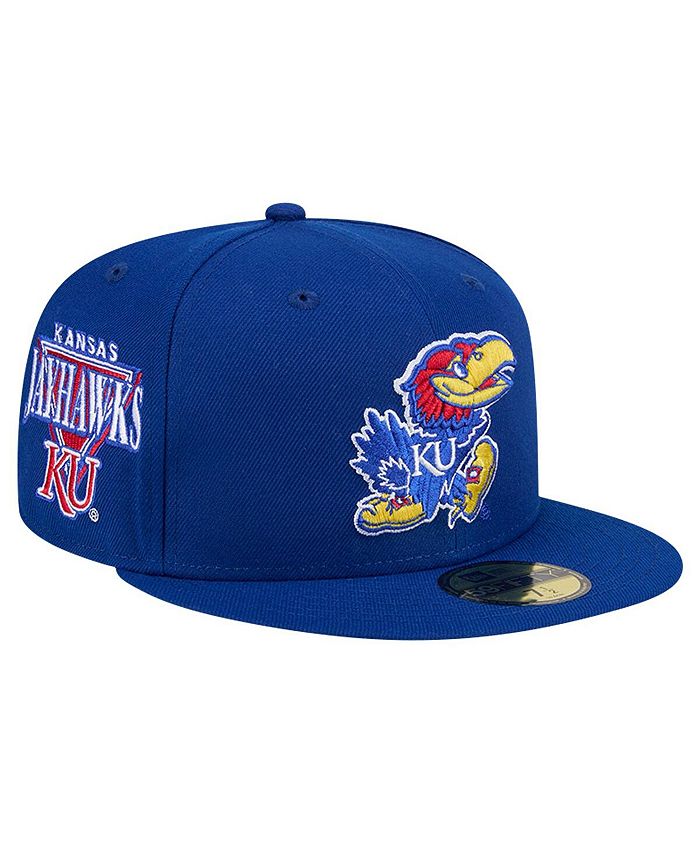 New Era Men's Royal Kansas Jayhawks Throwback 59fifty Fitted Hat - Macy's