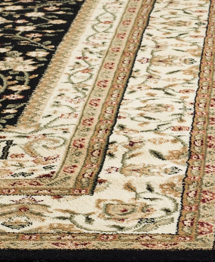 Safavieh CLOSEOUT! Area Rug, Lyndhurst LNH213 Black/Ivory 2'3" x 6 ...