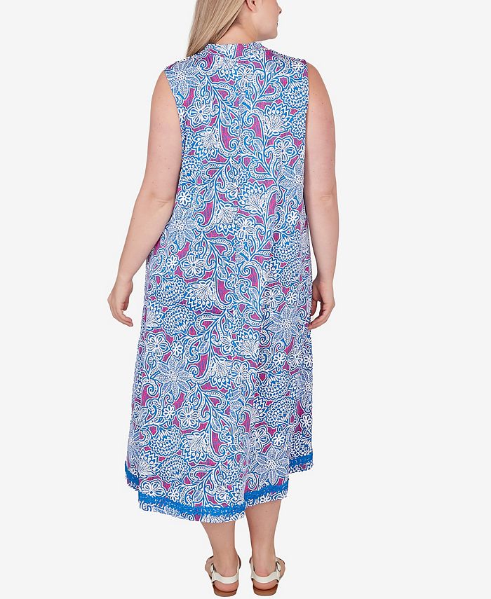 Ruby Rd. Plus Size Vines Puff Print Dress - Macy's