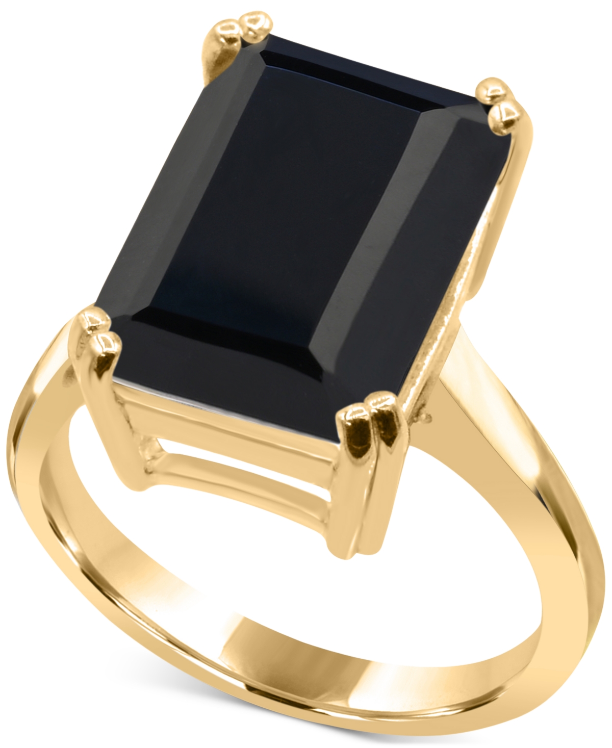 Click here for Gemstone Emerald-Cut Statement Ring in 14k Gold-Pl... prices