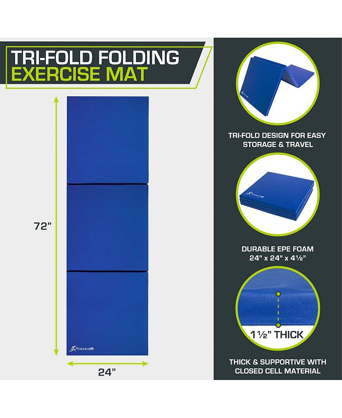 ProsourceFit Tri-Fold Folding Exercise Mat - Macy's