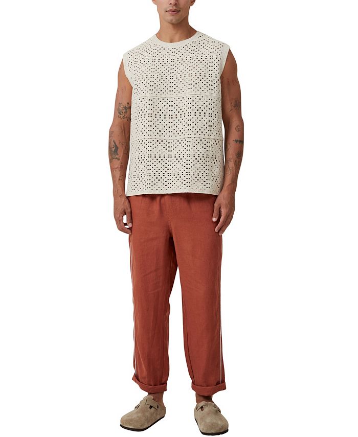 COTTON ON Men's Crochet Muscle top - Macy's