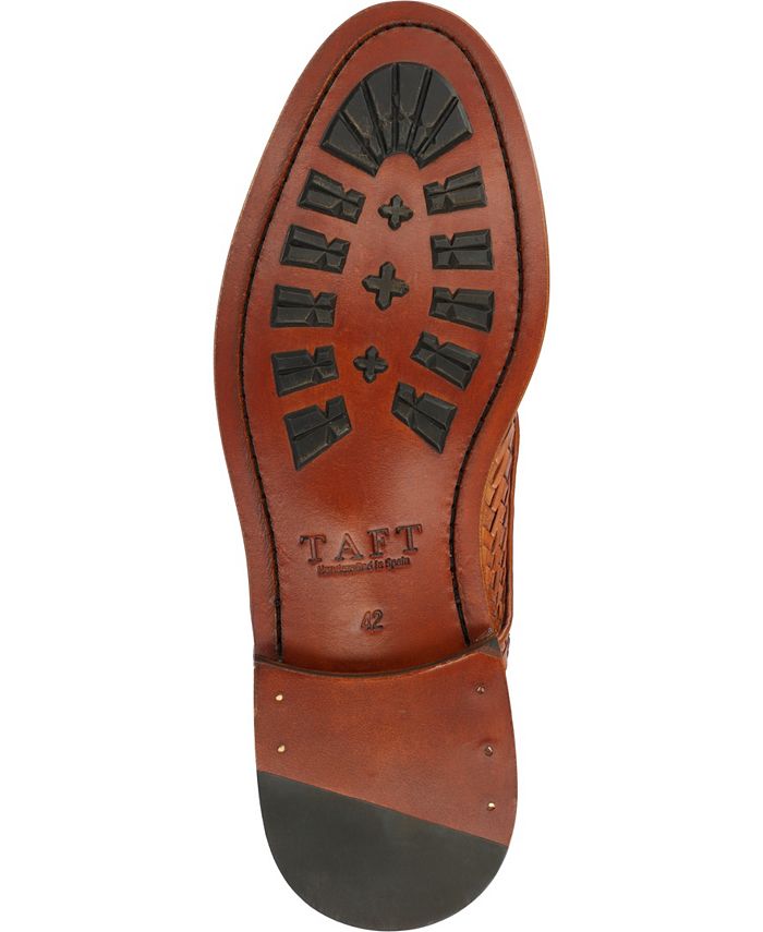 Taft Men's Rome Woven Handcrafted Full-grain Leather Dress Lace-up Boot ...