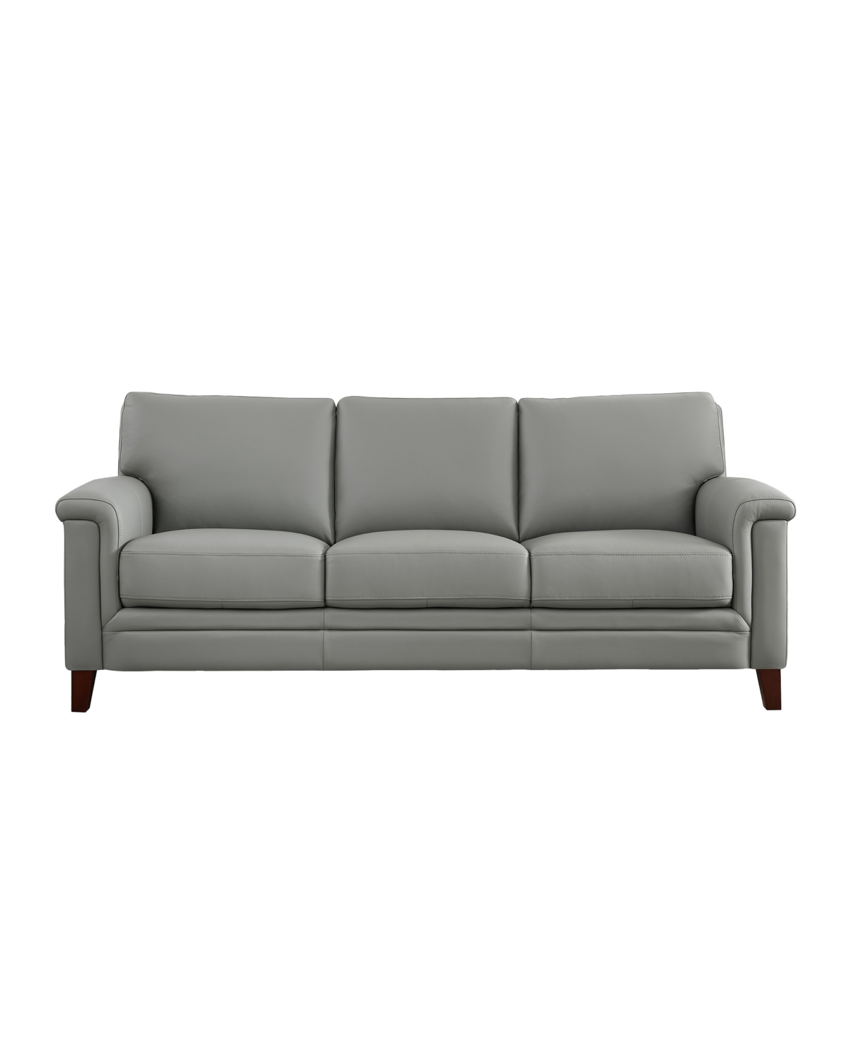 Click here for Westcott 84 Top Grain Leather Sofa - Silver Gray prices