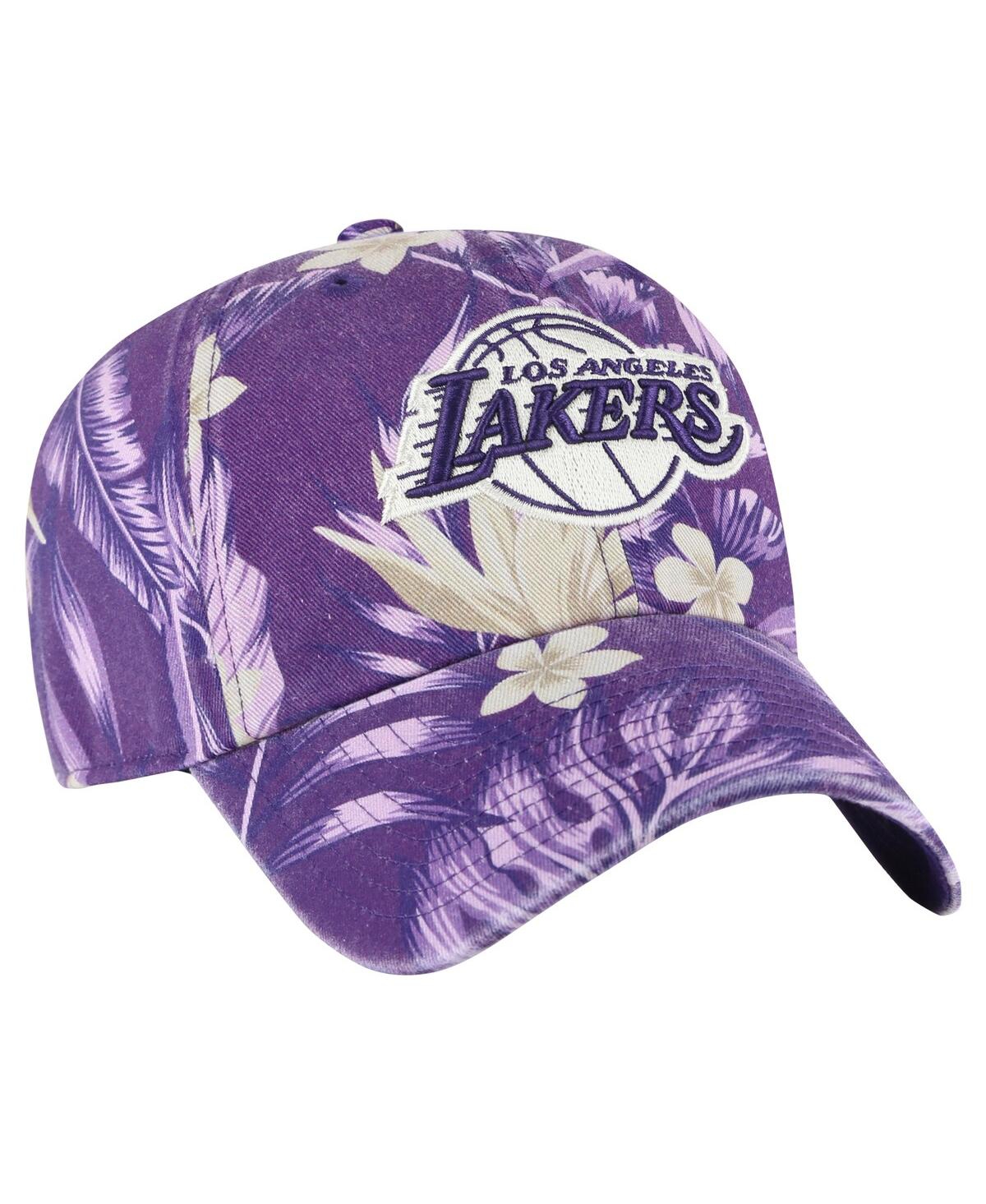 47 Brand Men's Purple Los Angeles Lakers Tropicalia Floral Clean Up ...