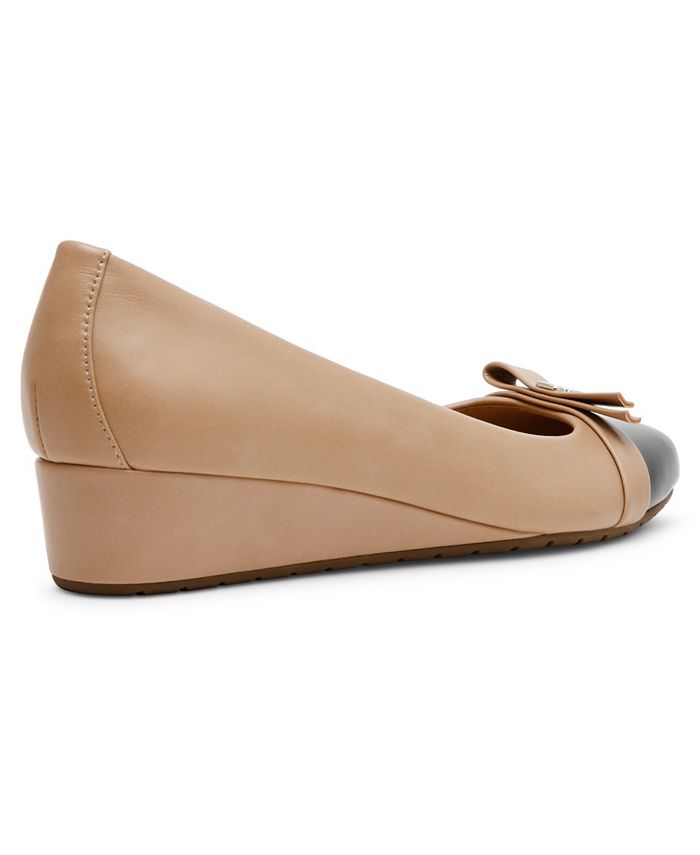 Anne Klein Women's Mesa Bow Detail Wedge Ballet Flats - Macy's