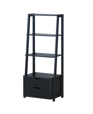 Slickblue 4-Tier Ladder Bookshelf Storage Display with 2 Drawers - Macy's