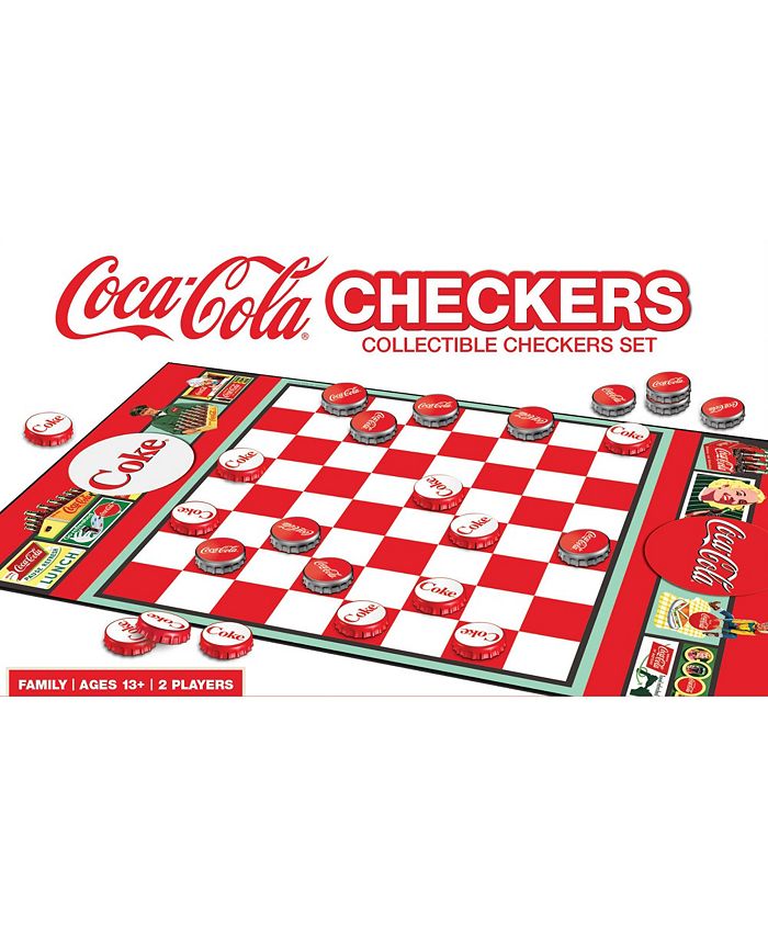 Masterpieces Coca Cola Checkers Board Game for Families and Kids - Macy's