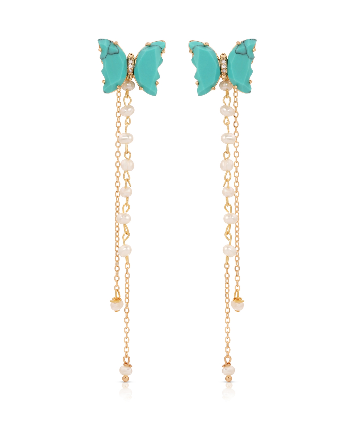 Click here for Ettika Turquoise Butterfly Freshwater Pearl Chain... prices