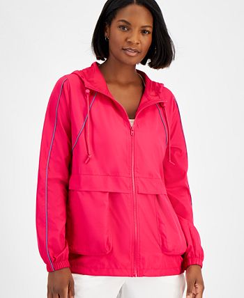 ID Ideology Women's Hooded Packable Zip-Front Jacket, Created for Macy ...