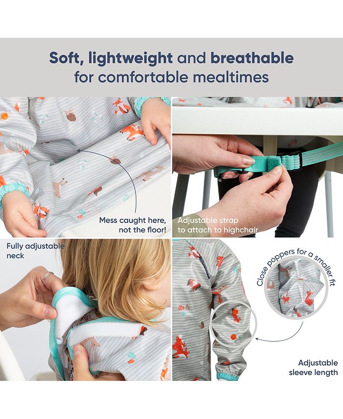 Bibado Long Sleeve Feeding Bibs ages 6-36 months Stain Free Clothing ...