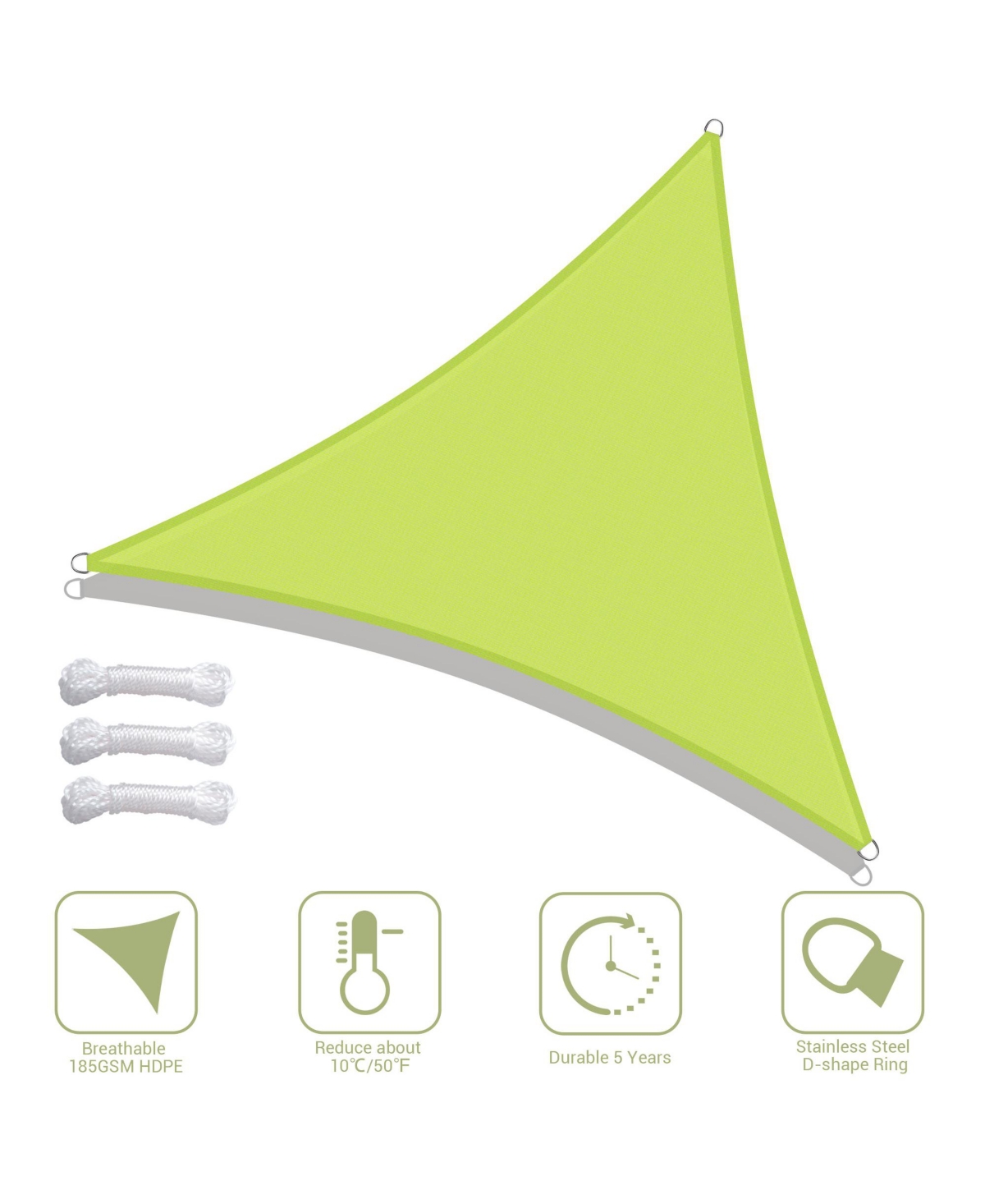 Click here for 7 Ft 97 Uv Block Triangle Sun Shade Sail Canopy Ou... prices