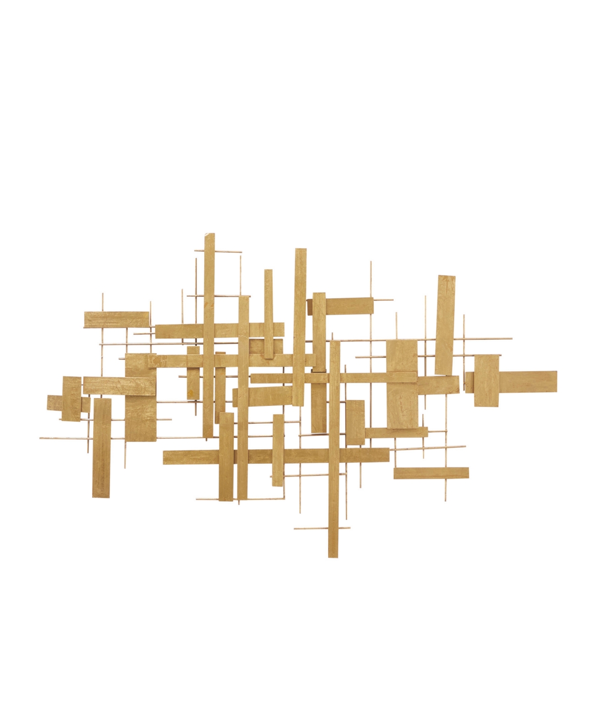 Click here for CosmoLiving by Cosmopolitan Gold Metal 3D Stripes... prices