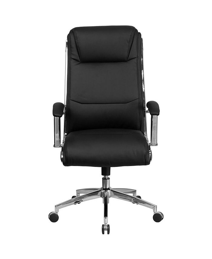MERRICK LANE Lombard High-Back Office Chair With Padded Arms Ergonomic ...