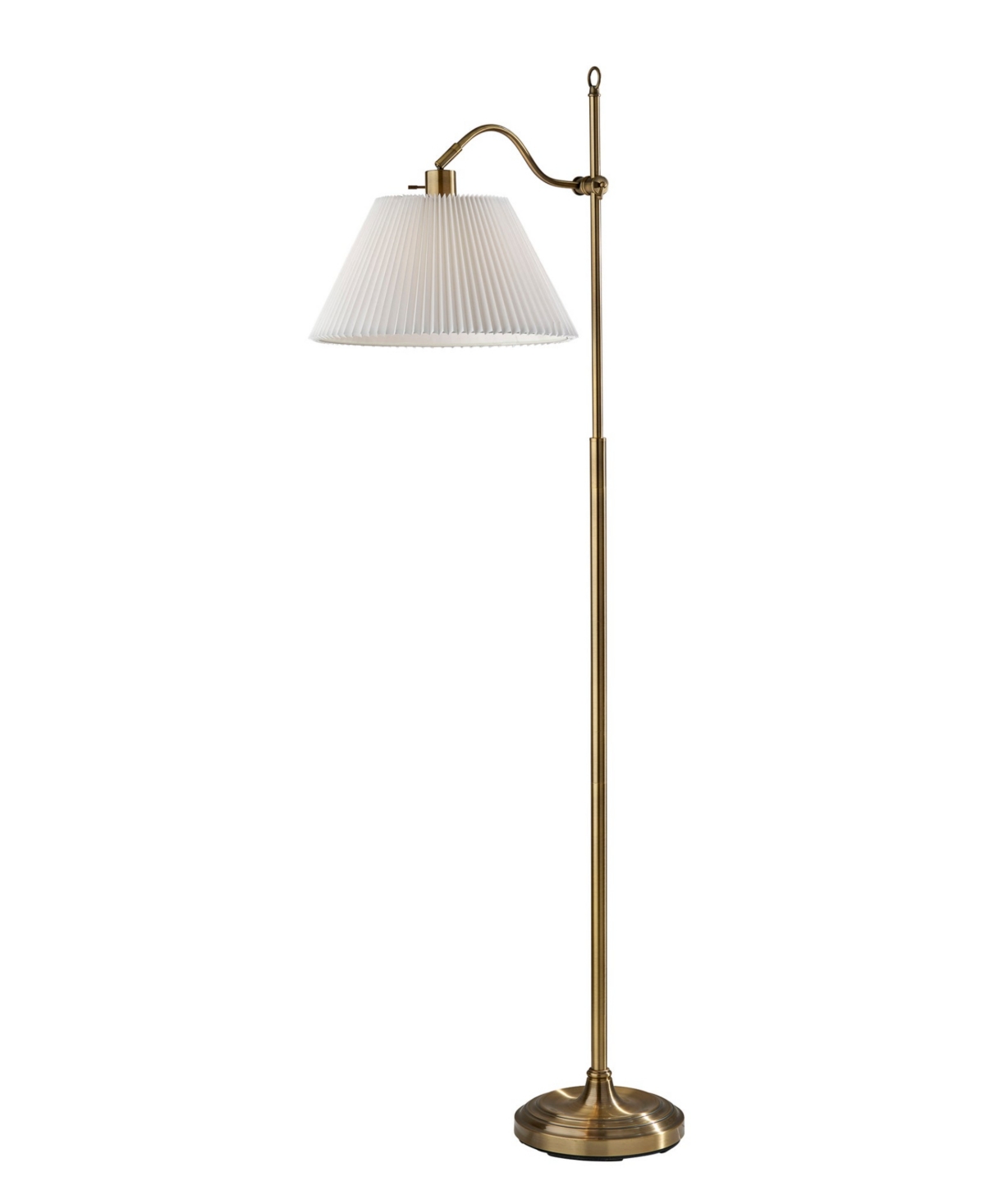 Click here for Adesso 64.75 Derby Floor Lamp - Antique-Like Brass prices