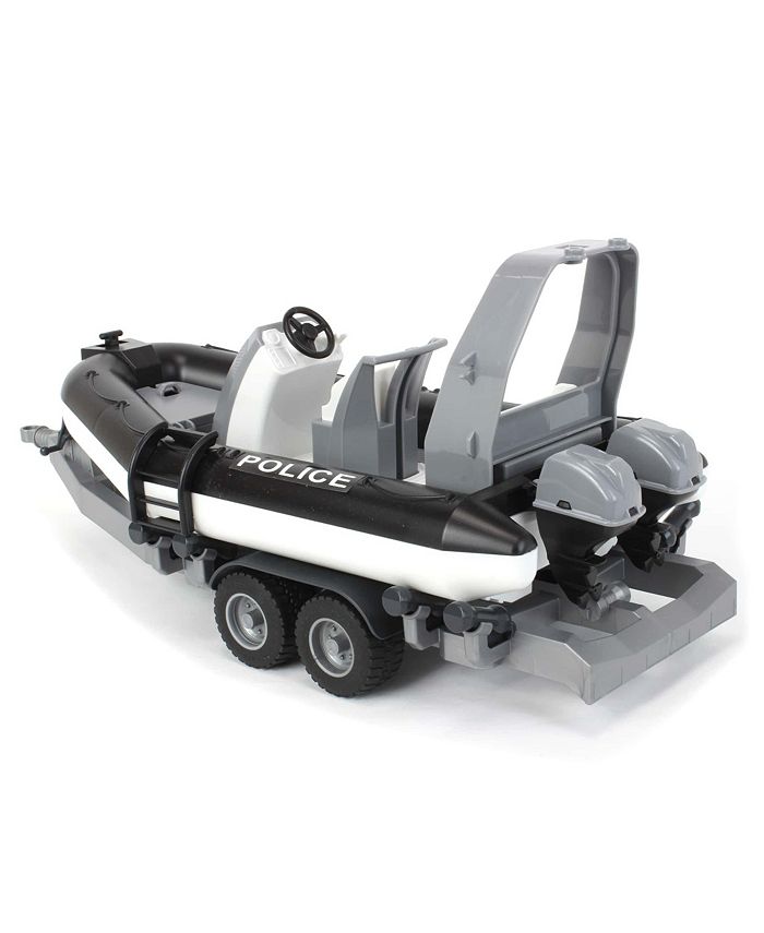 Bruder 1/16 Police Boat with Trailer - Macy's