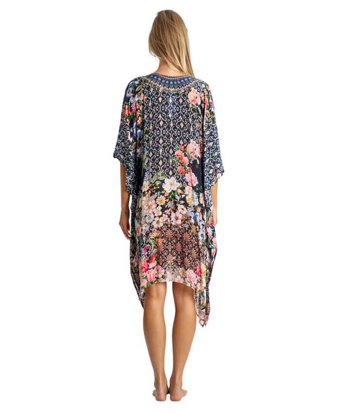 La Moda Clothing Women's V-neck Short Kaftan Dress - Macy's