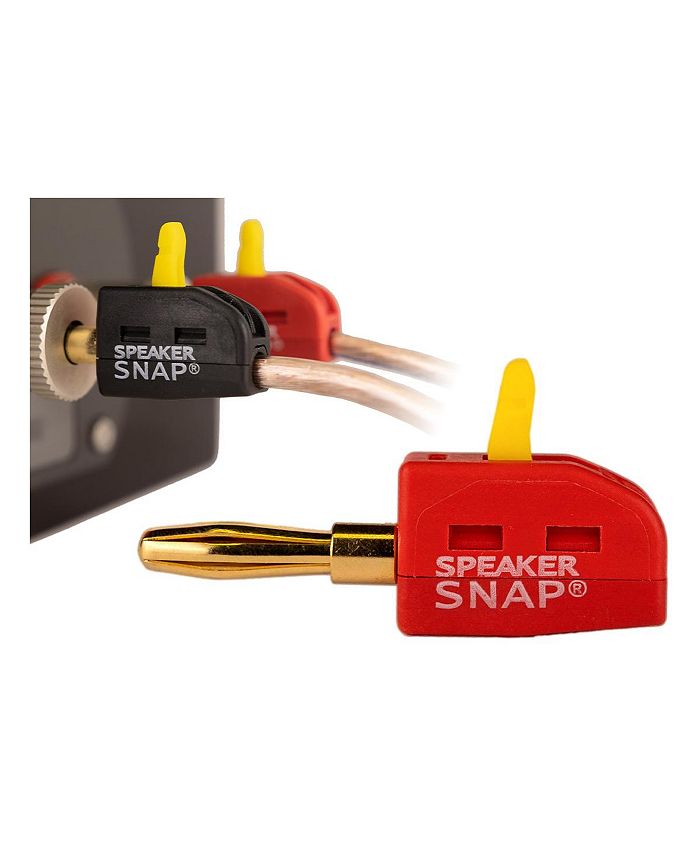 Speaker Snap 12 Count of Fast & Secure Banana Plugs, Gold Plated, 12-24 ...