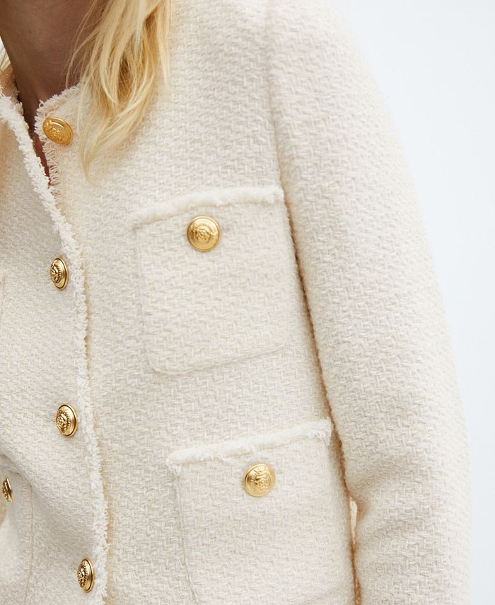 MANGO Women's Pocket Tweed Jacket - Macy's