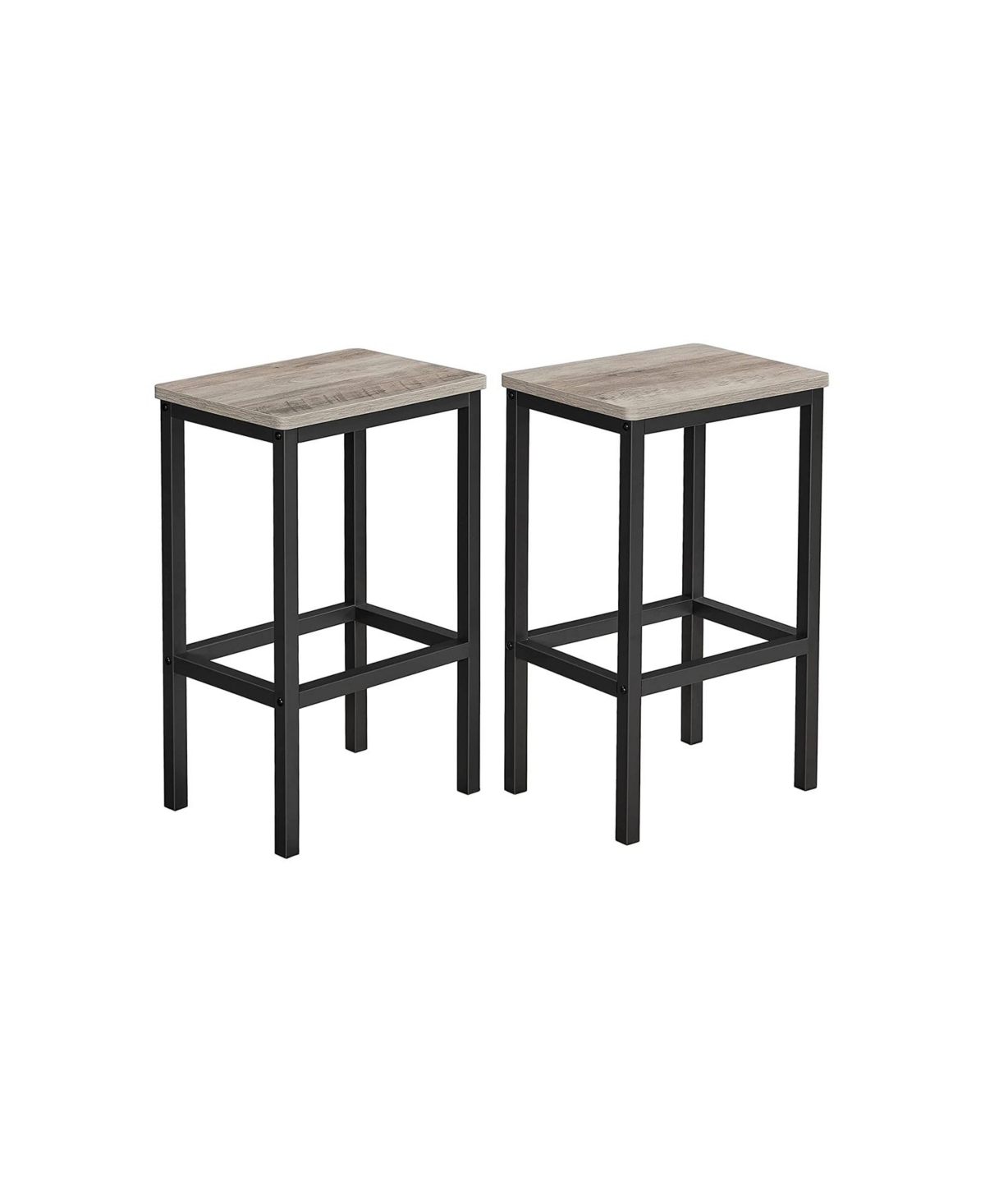 Click here for Set Of 2 Bar Stool With Foot Rest And Metal Frame... prices