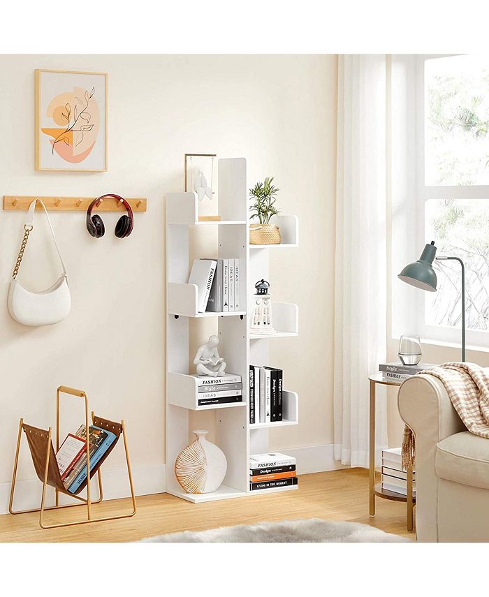Slickblue Bookcase, Tree-shaped Bookshelf With Storage Shelves, Rounded ...