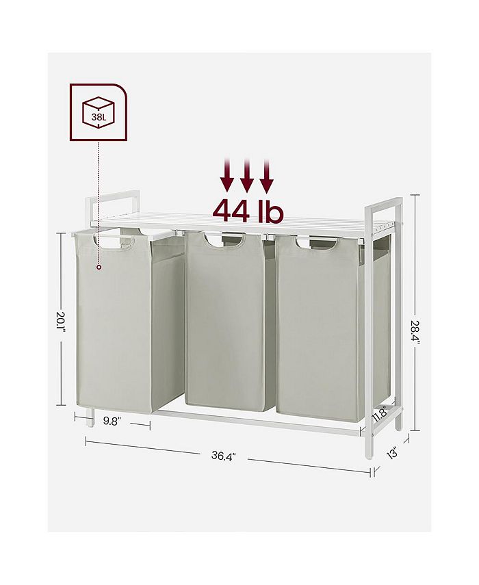 Slickblue Laundry Hamper, Laundry Basket, Laundry Sorter With Top Shelf ...