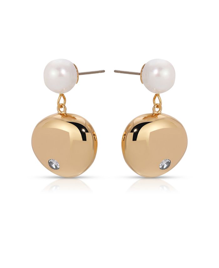 ETTIKA Pebble and Freshwater Pearl Dangle Earrings - Macy's