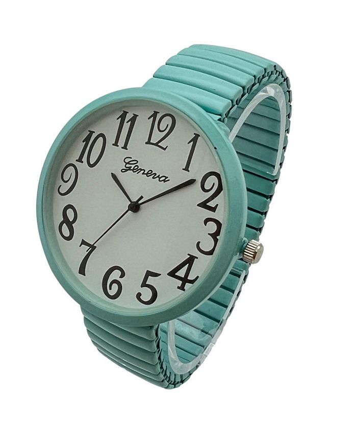 Olivia Pratt Big Face Fun Colors Stretch Band Women Watch - Macy's