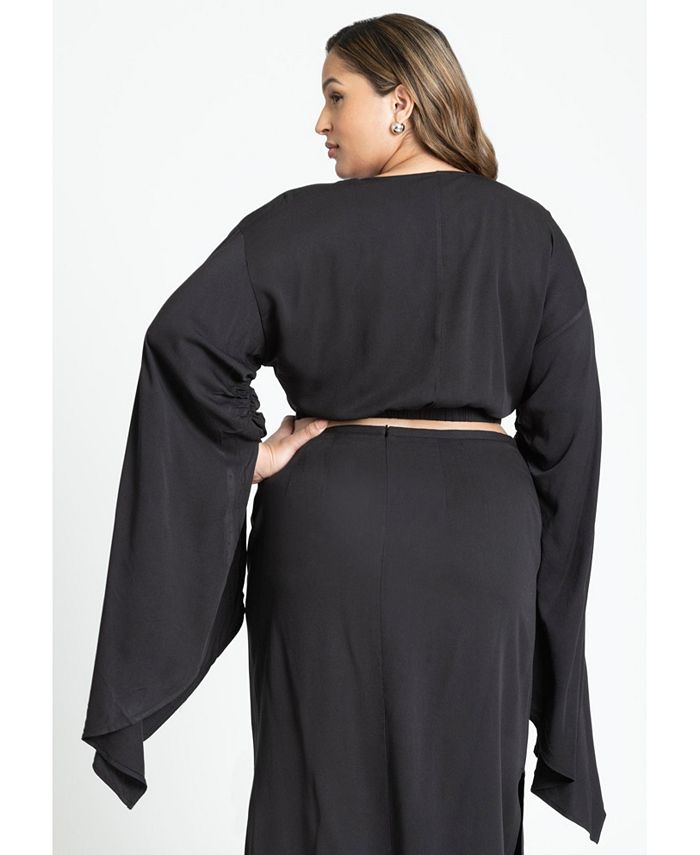 ELOQUII Plus Size Dramatic Sleeve Top - Macy's