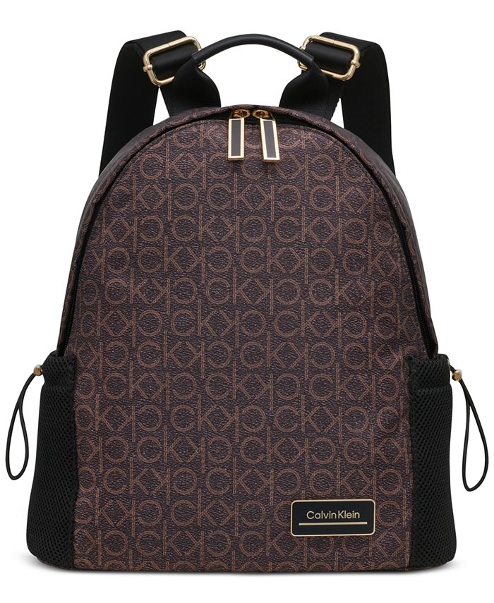 Calvin Klein Jessie Signature Mesh Side Pocket Nylon Backpack - Macy's