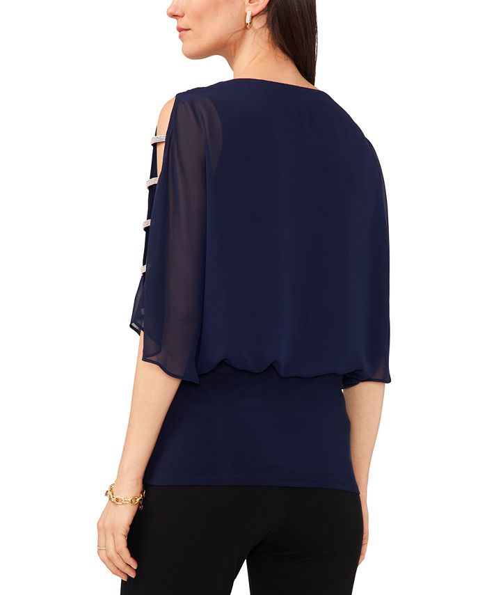 MSK Petite Embellished Capelet Top - Macy's