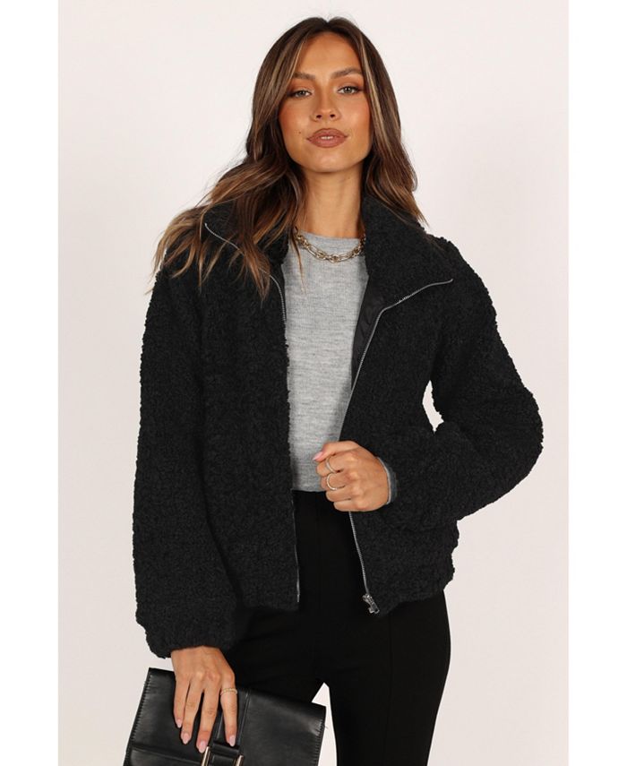 Petal and Pup Womens Lucia Zip Front Teddy Jacket - Macy's