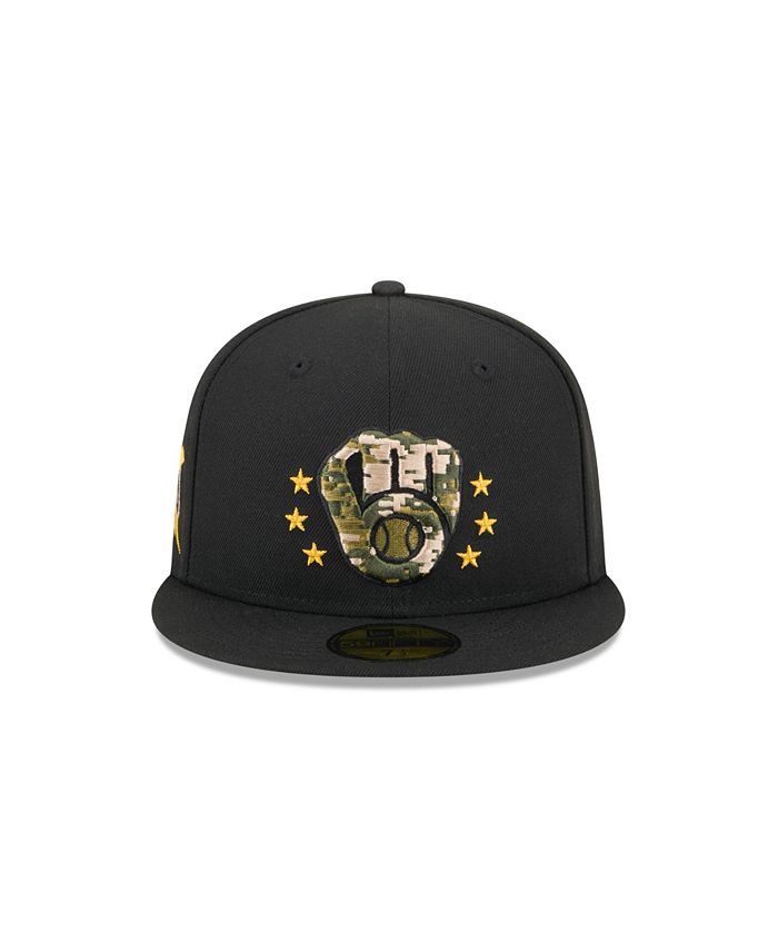 New Era Men's Black Milwaukee Brewers 2024 Armed Forces Day On-Field 59FIFTY Fitted Hat - Macy's