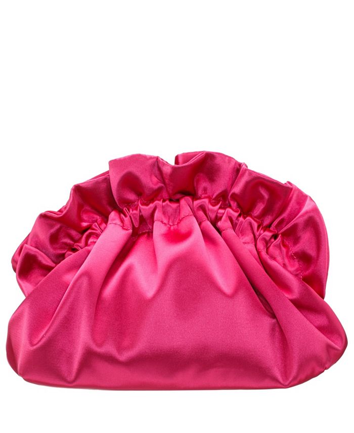 Nina Satin Gathered Crossbody Pouch Bag - Macy's