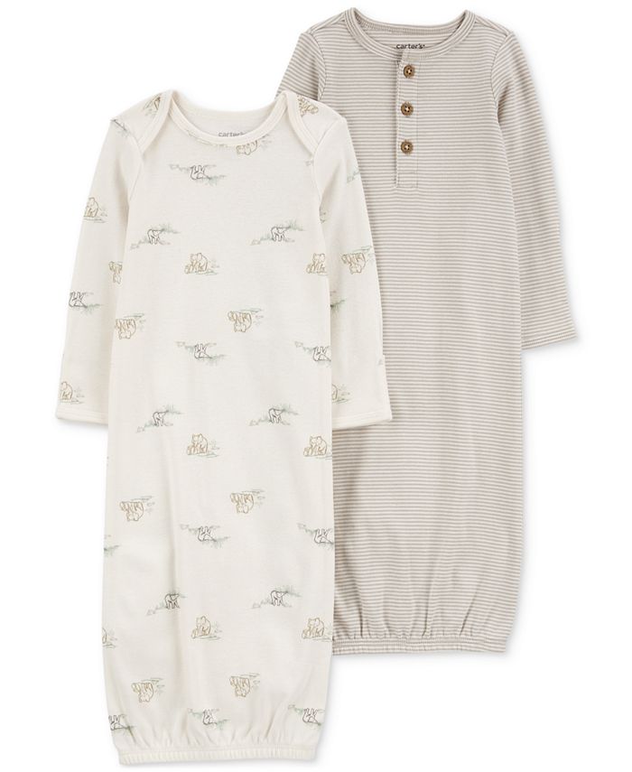Carter's Baby 2-Pc. Cotton Sleeper Gown Set - Macy's