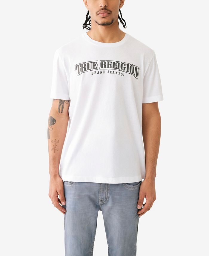 True Religion Men's Short Sleeve Relaxed Painted Horseshoe Tee - Macy's