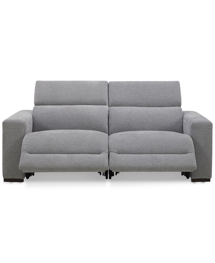 Furniture Nevio 2-Pc. Fabric Power Headrest Sectional with 2 Power ...