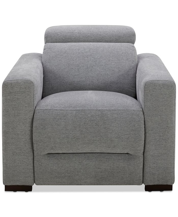 Furniture Nevio Fabric Power Headrest Power Recliner Chair - Macy's