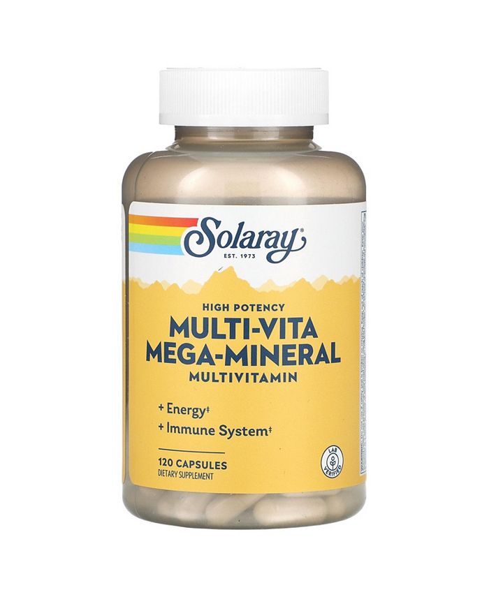 Solaray High Potency Multi-Vita Mega-Mineral Multivitamin - 120 ...