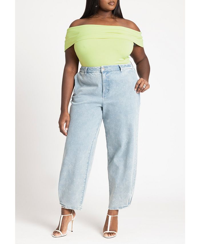 Eloquii Plus Size Off The Shoulder Fitted Top Macys