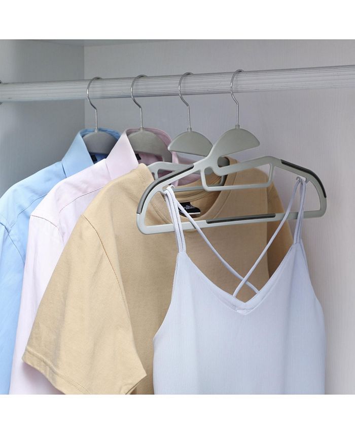 Slickblue Plastic Hangers Space Saving Clothes Hangers, Heavy Duty, S ...