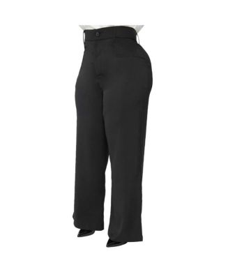 Unique Vintage Plus Size Belted High Waisted Wide Leg Ginger Pants - Macy's