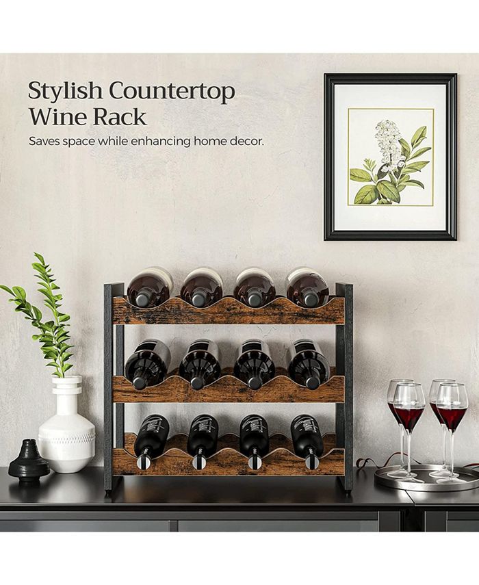 Slickblue Countertop Wine Rack, 3-tier Display Wine Storage Shelves ...