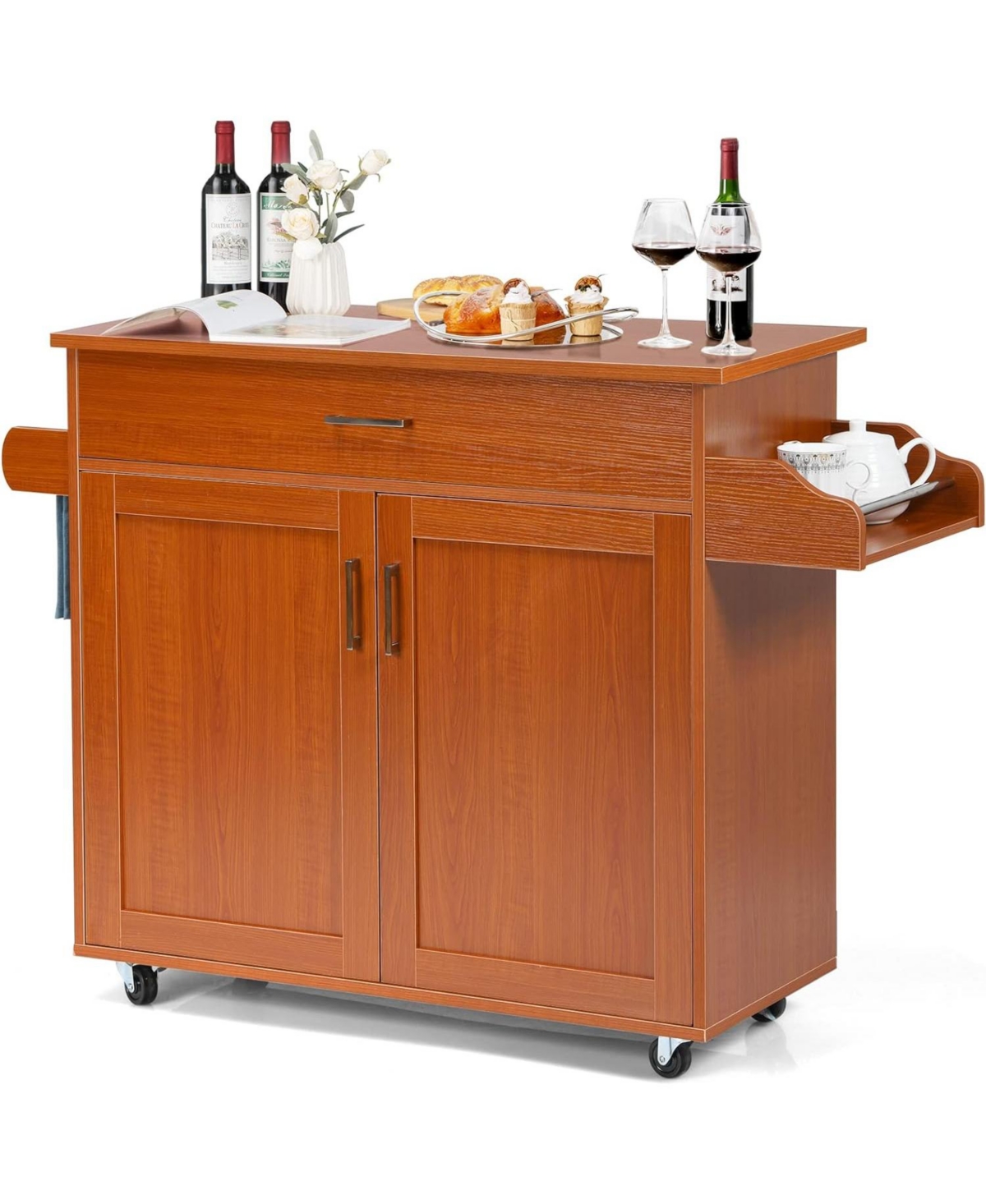 Click here for Sugift Rolling Kitchen Island Cart with Towel and... prices